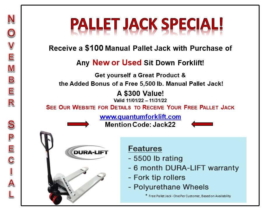 Pallet Jack Blitz - Receive a $100 Manual Pallet Jack with Purchase ...